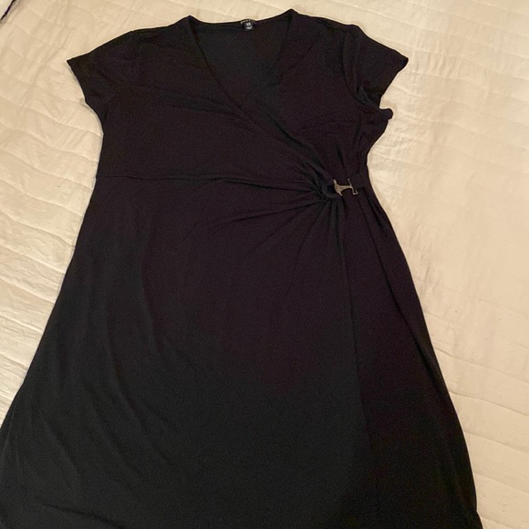 George | Dresses | Xl George Black Dress With Capped Sleeves And Silver ...
